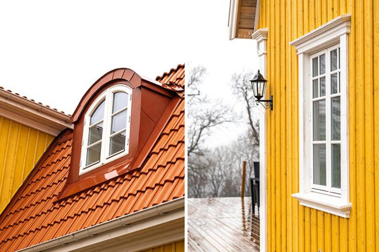 Nybyggt herrgårdshus med takkupor i plåt - Alingsås Huspaket